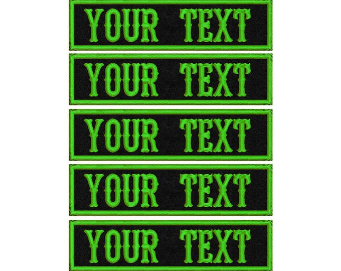 Glow in the Dark Top or Bottom Rocker Embroidered Patch - Etsy