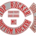 REFLECTIVE Top or Bottom Rocker, Embroidered Patch, Custom Embroidered ...