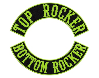 REFLECTIVE Top or Bottom Rocker Embroidered Patch Custom - Etsy