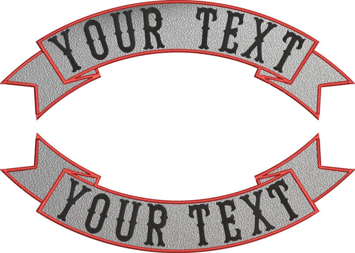 REFLECTIVE Top or Bottom Rocker Embroidered Patch Custom - Etsy