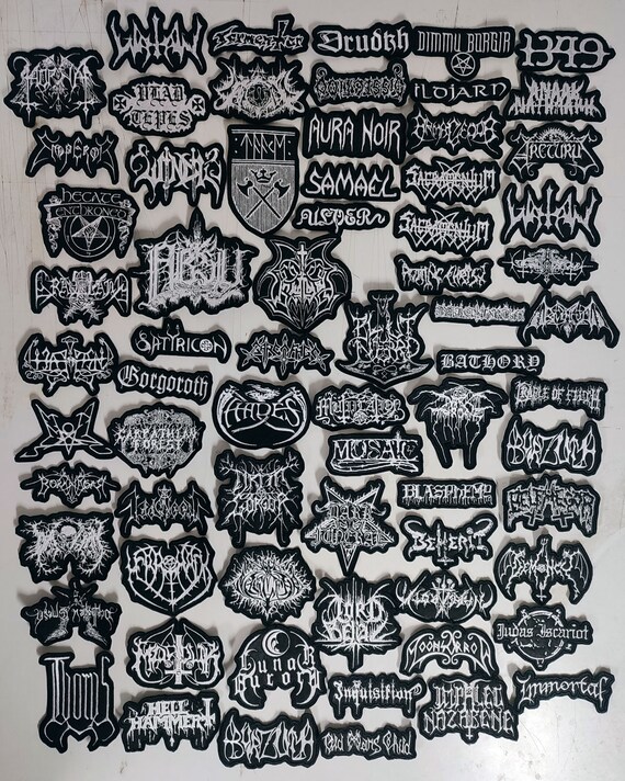 BLACK METAL Full EMBROIDERY Shaped 10pcs/lot Random Mix Sew-on - Etsy