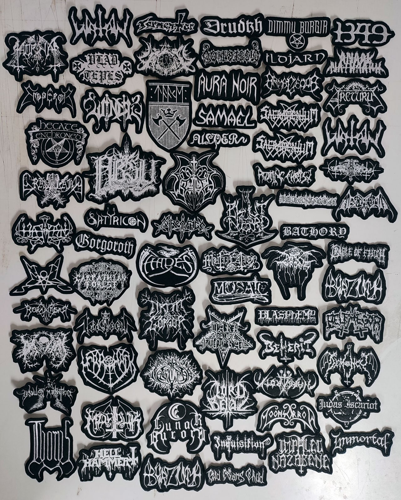 BLACK METAL Full EMBROIDERY Shaped 10pcs/lot Random Mix Sew-on | Etsy