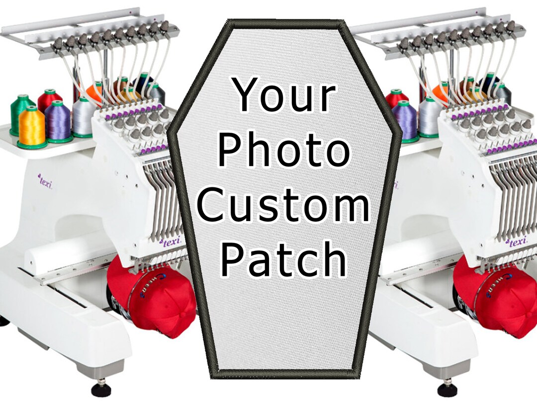 SEW ON Coffin 1″ - 16″ Patch, Custom Patch, Photo Patch, Personalized ...
