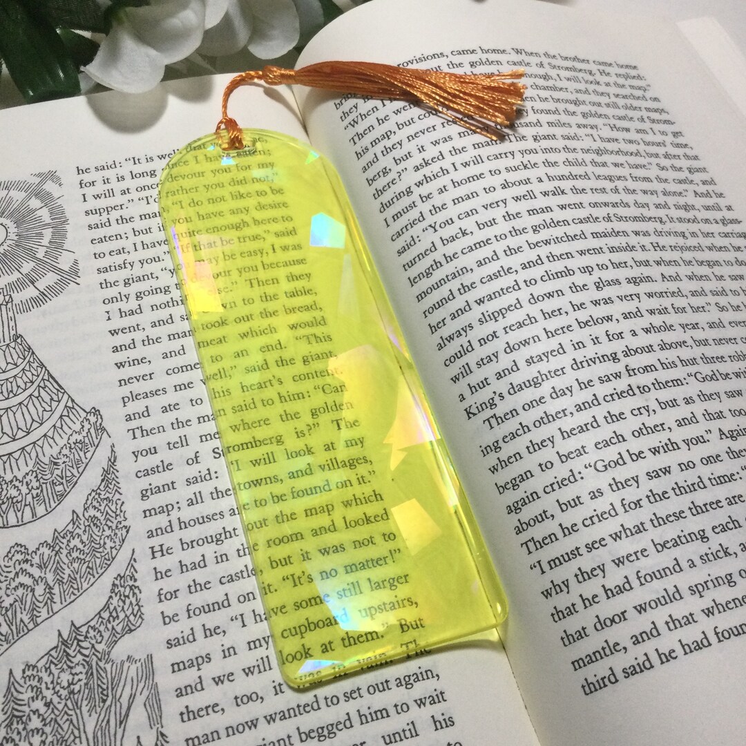 HOLOGRAPHIC Bookmark Transparent Bookmark With Reflective Shattered ...