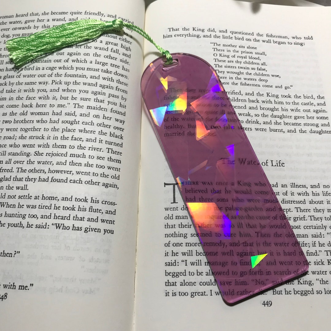 HOLOGRAPHIC Bookmark - Stained Glass Transparency - Colorshift Effect ...