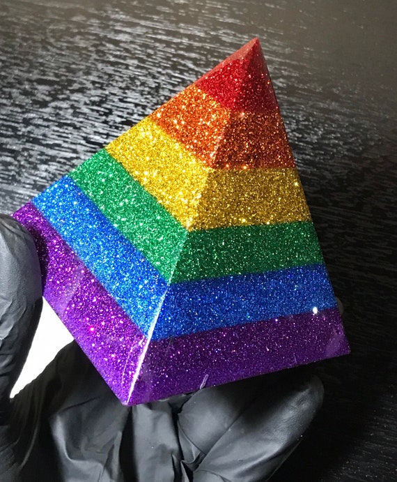 8.5cm RAINBOW GLITTER PYRAMID Pride Flag Colors Rainbow - Etsy