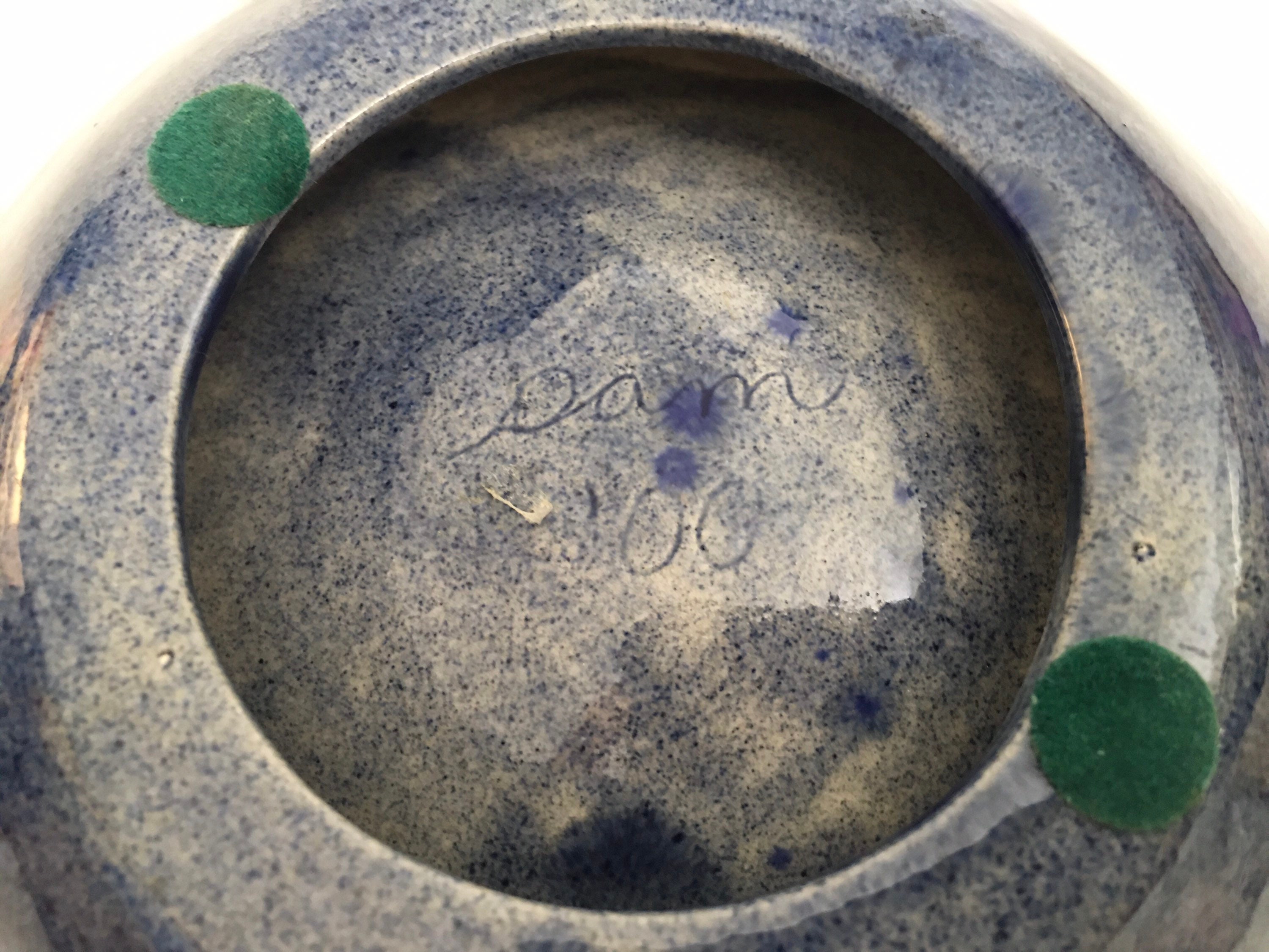 STINGRAY BOWL w/ 3D Spotted Cobalt Blue Glazing Signed Art | Etsy