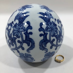 Happiness CHINOISERIE PORCELAIN ORB 4" ~ Hand Painted Chinese Carpet ...