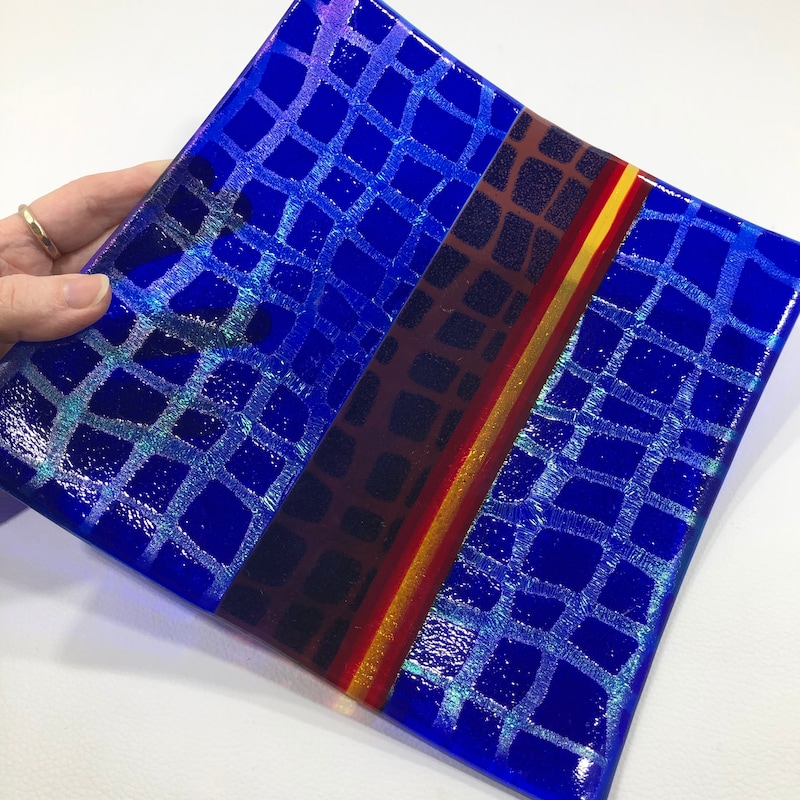 Square Glass Plate - Etsy