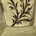 Signed MARK BLUMENFELD TRAY 8"x 6" ~ Green Glazed Ceramic Bowl W/ Hand ...
