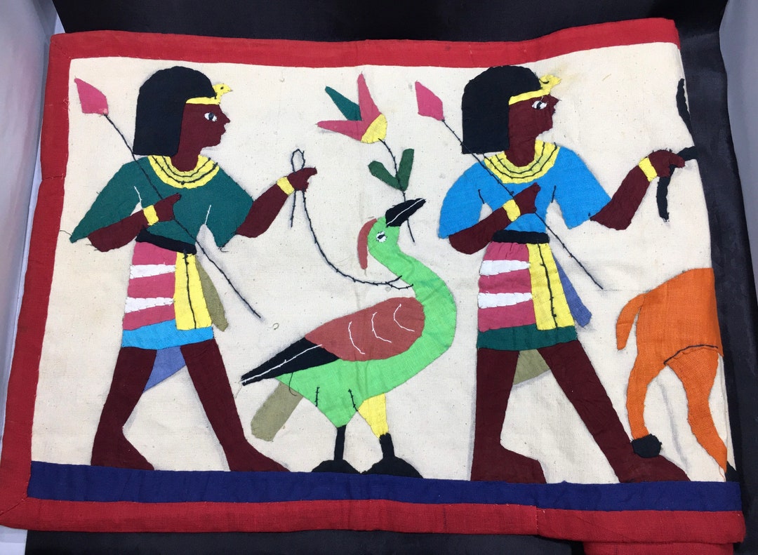 Egyptian KHAYAMIYA WALL HANGING ~ Colorful Hand Stitched Applique ...