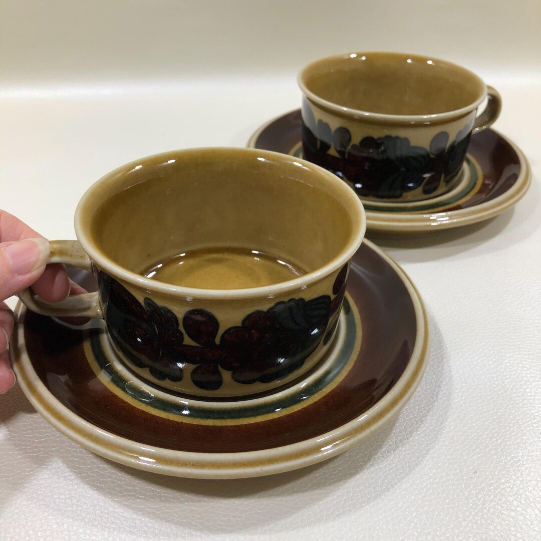 Arabia of Finland 'otso' CUP & SAUCER SETS (2) Design Raija Uosikkinen ...