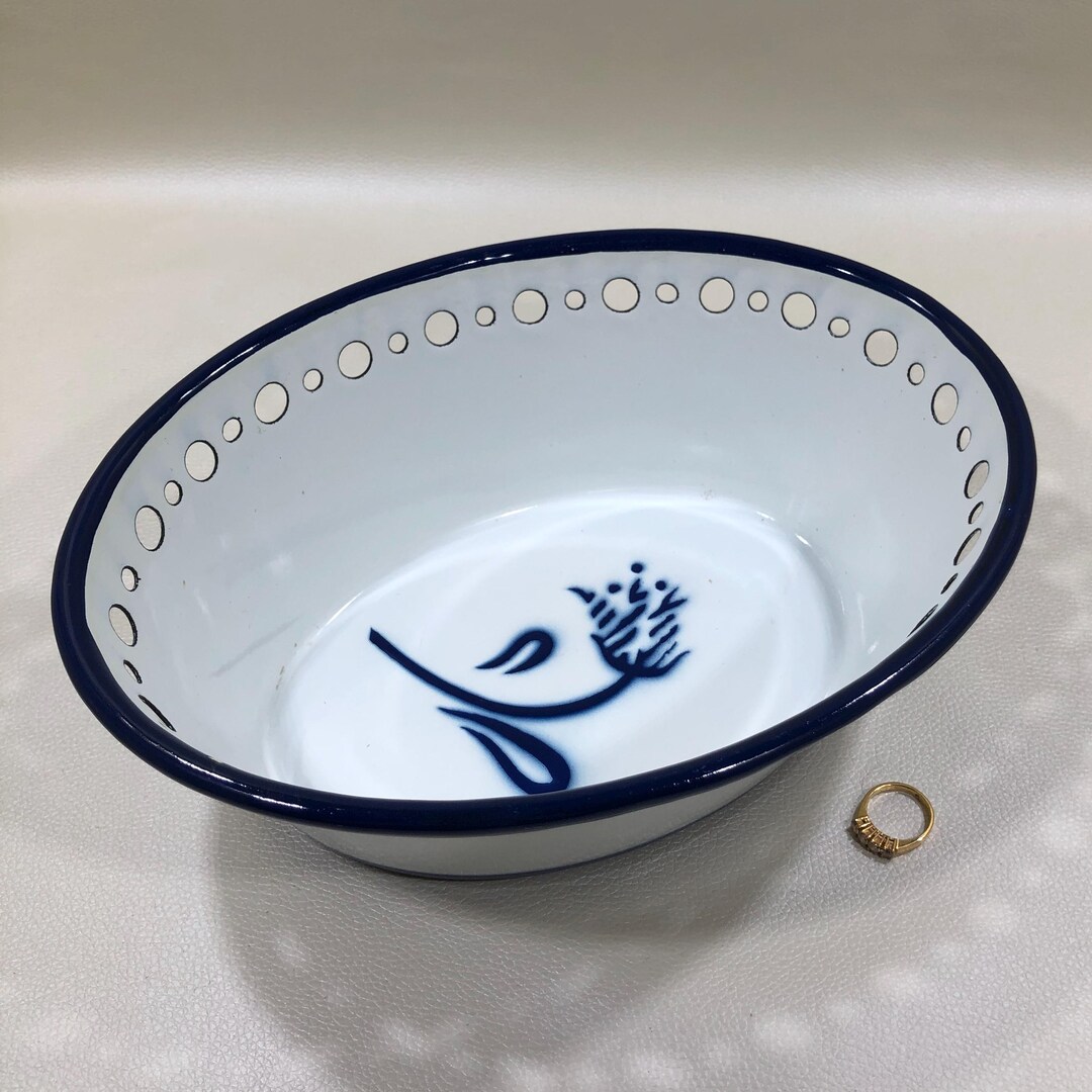 Ikea OVAL ENAMELWARE BOWL "arv Idyll" Design by Katarina Brieditis ...
