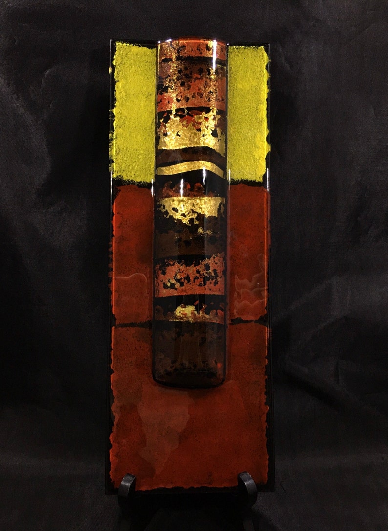 FUSED GLASS VASE by Benjamin Chang of Jasmine Art Glass - Etsy