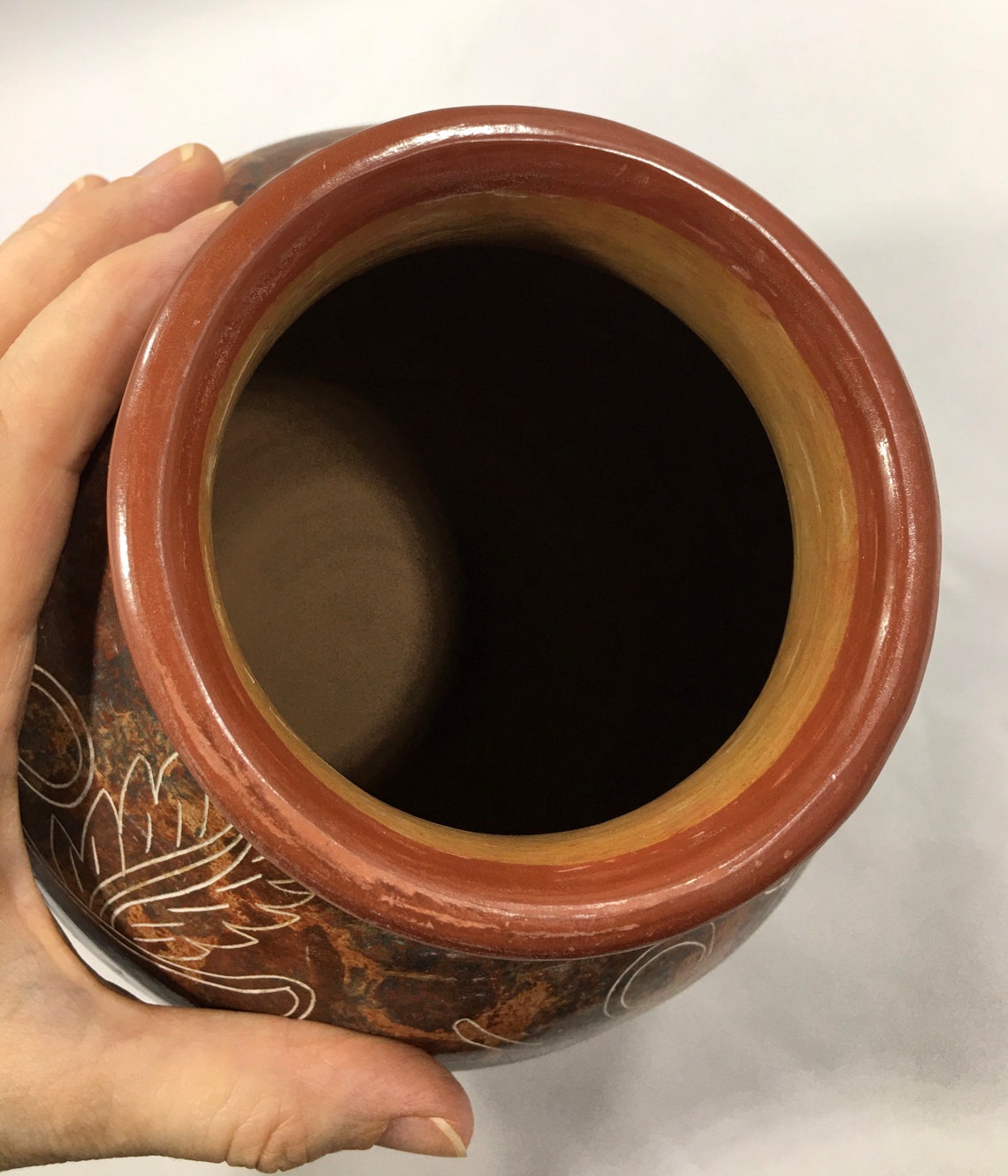 Vintage NICARAGUA/CENTRAL AMERICA Incised Art Pottery Vase - Etsy