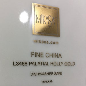 Rare Mikasa PALATIAL HOLLY GOLD Cake Plate Server 12" L3468 ~ Red/green ...