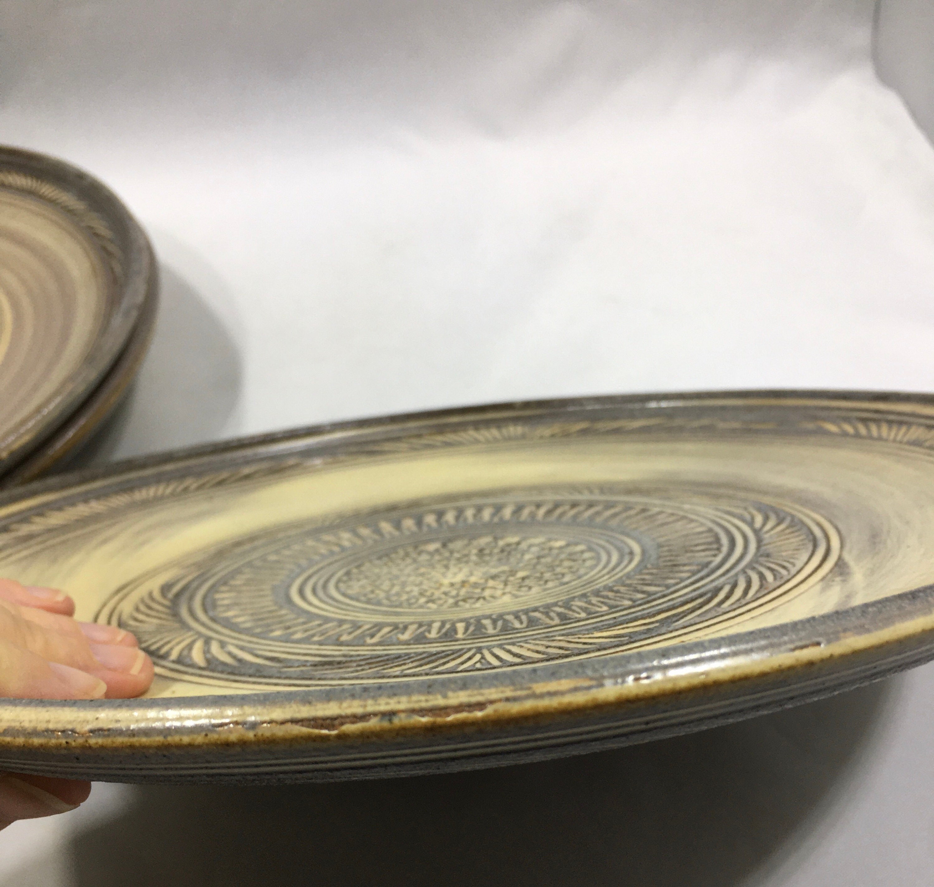 Saint John's Pottery EARTHENWARE DINNER PLATES 3 by - Etsy