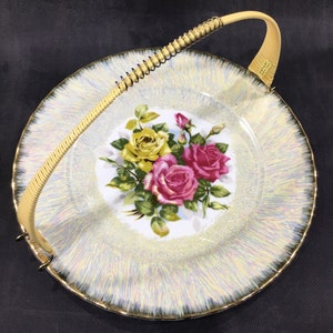 Vintage JAPANESE LUSTERWARE PLATE W/ Detachable Handle 10.5 ...