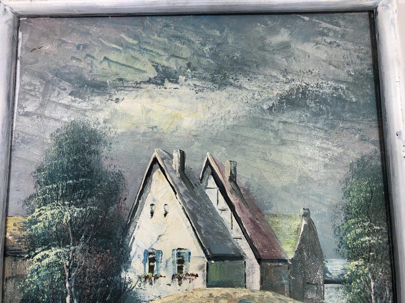 Original LANDSCAPE OIL PAINTING Signed by Mary Crane 17" X 13 ...