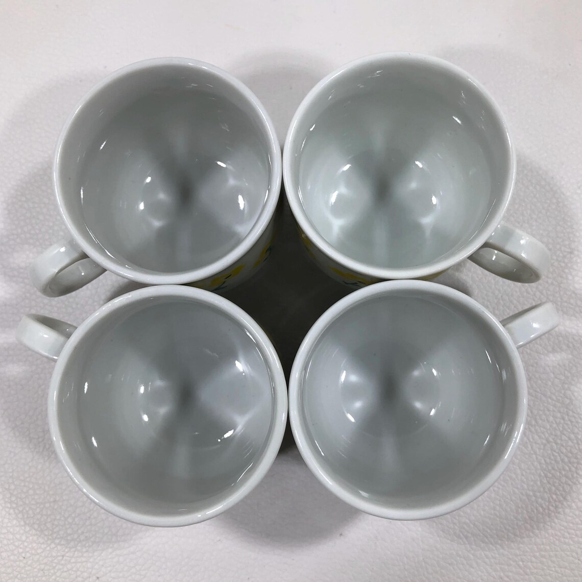 IPA Espresso Coffee Demitasse Cup & Saucer Sets (4) ~ White Porcelain W ...
