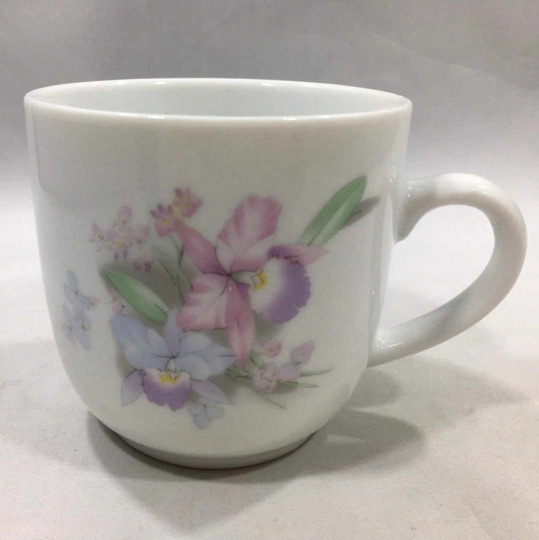 Vintage SNOW WHITE CHINA Coffee/tea Cup White Fine Porcelain Mug W ...