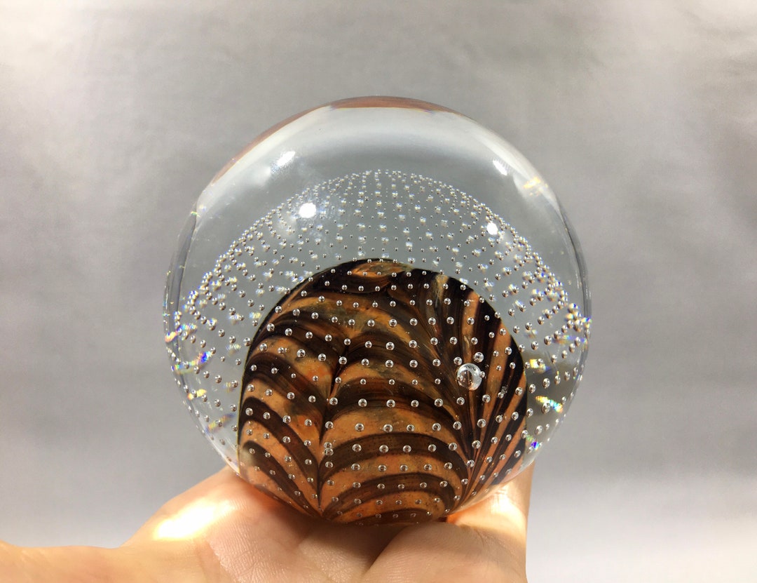 Hand Blown MURANO STYLE PAPERWEIGHT 3 Tiger Striped - Etsy
