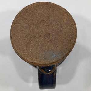 Signed Drip Glazed STUDIO POTTERY MUG 12oz Wheel Thrown Stoneware ...