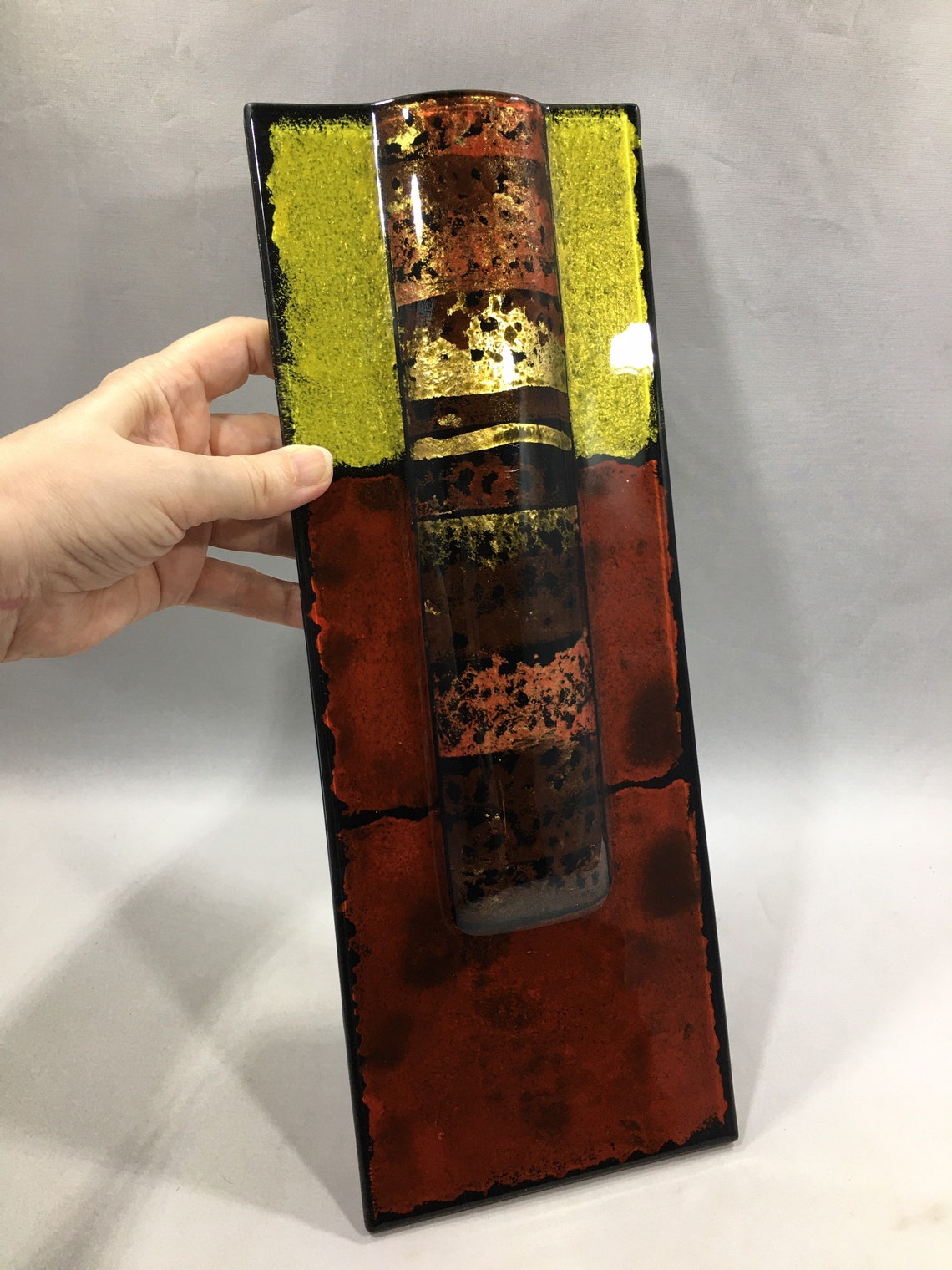 FUSED GLASS VASE by Benjamin Chang of Jasmine Art Glass - Etsy