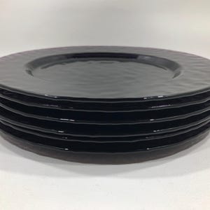 BORMIOLI ROCCO Amethyst Dinner Plates Set of 6 ~ Textured Hammered ...