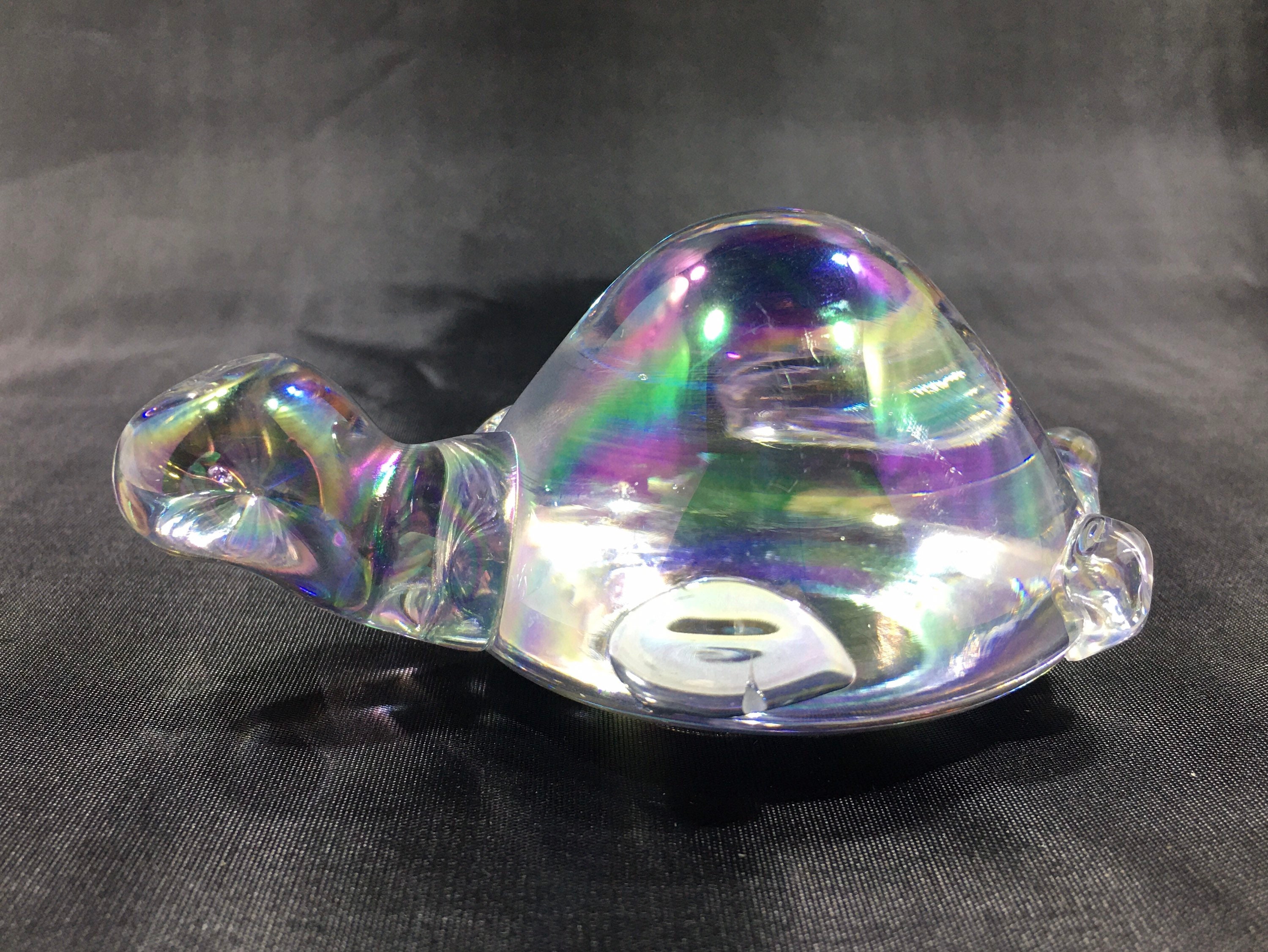 IRIDESCENT TURTLE PAPERWEIGHT by Simson Clear Holographic - Etsy