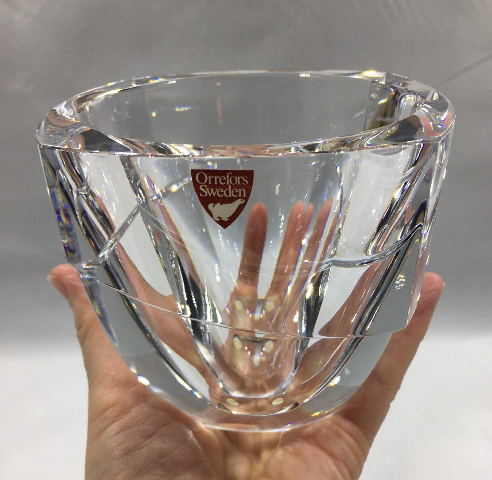 ORREFORS LANCELOT Signed Bowl/vase Heavy Crystal Art Glass - Etsy