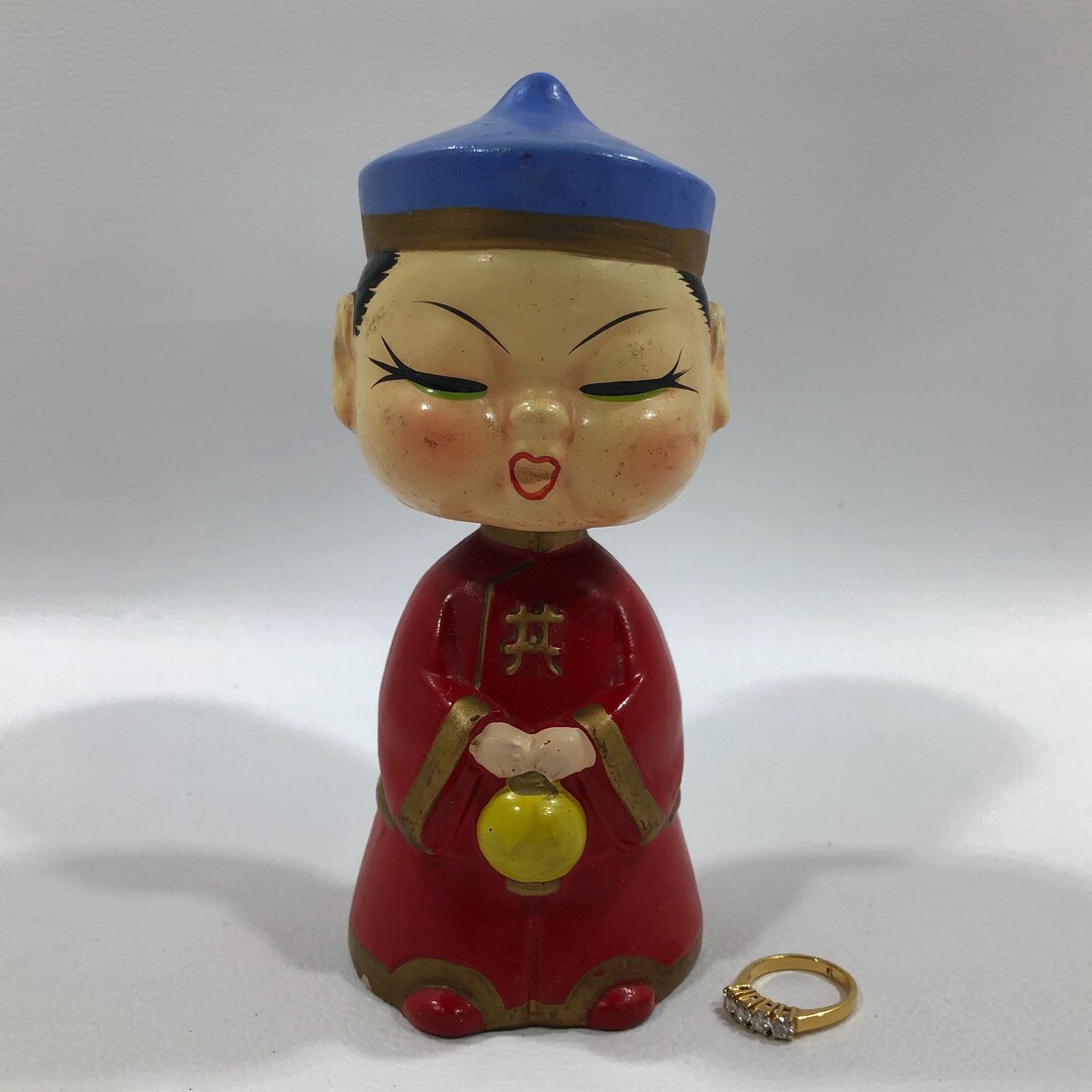 Vintage CHINESE BOBBLEHEAD DOLL Made in Japan ~ Handcrafted Papier ...