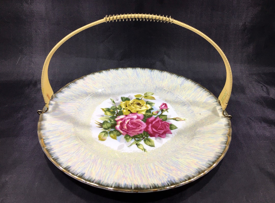Vintage JAPANESE LUSTERWARE PLATE W/ Detachable Handle - Etsy