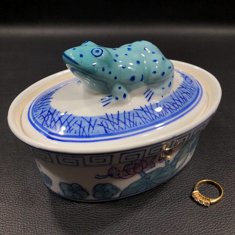 Porcelain Frog - Etsy