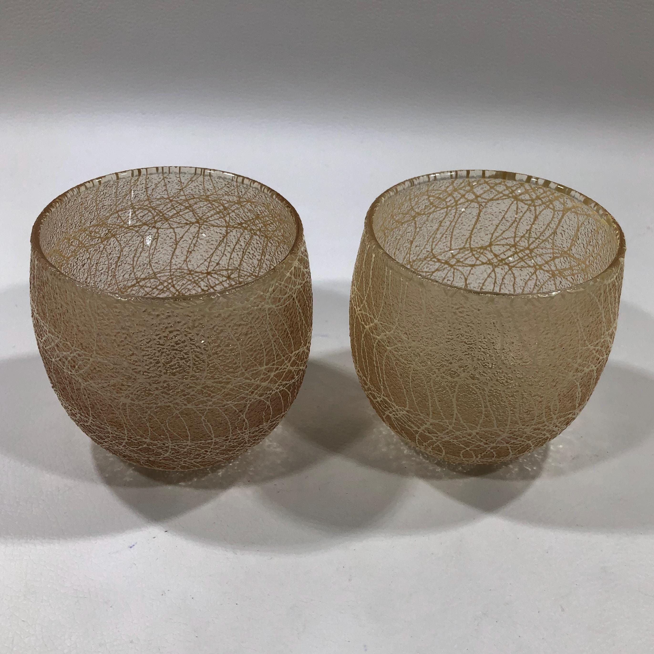 Color Craft Shat-r-pruf SPAGHETTI STRING Drinking Glasses (2) ~ Peach ...