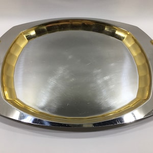 Italian GOTTINGHEN INOX TRAY W/ 24K Gold Accents 16 X - Etsy