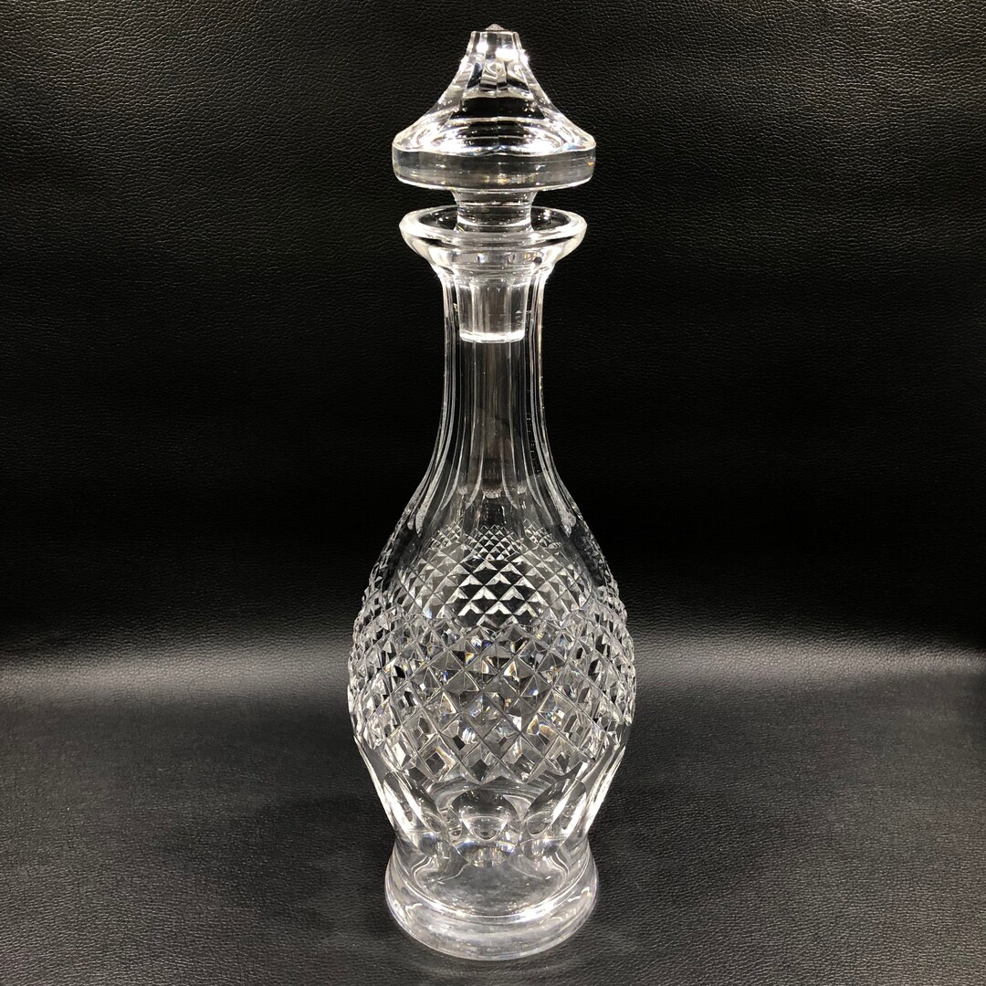 WATERFORD 'colleen' Short Stem Lead Crystal Decanter 13" ~ Irish Blown Glass Wine Carafe W/ Cut ...