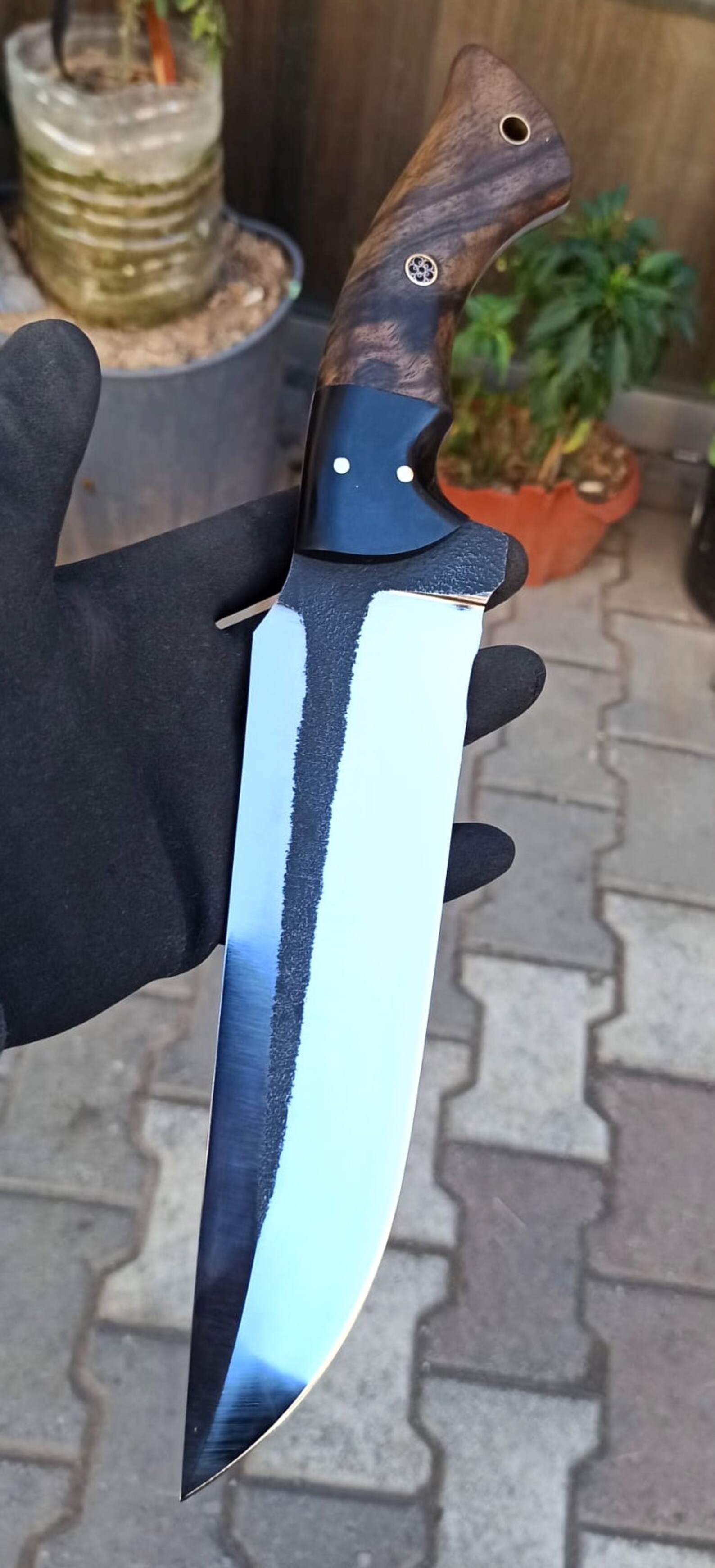 Hunting Knife 5160 Carbon Steel and Walnut Wood Handle - Etsy