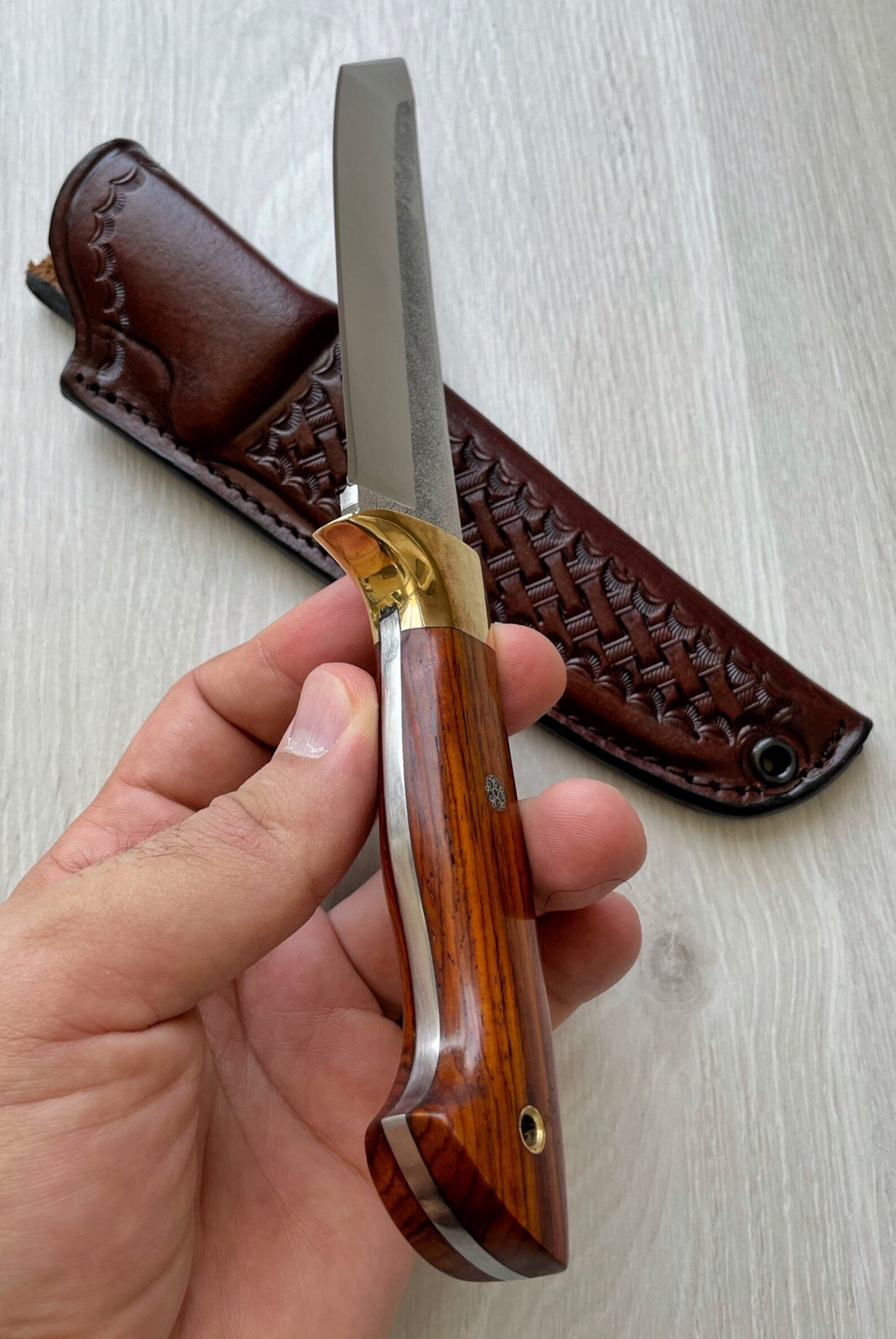 Tanto Knife N690 Steel Cocobolo Handle blacksmith Made Tanto - Etsy