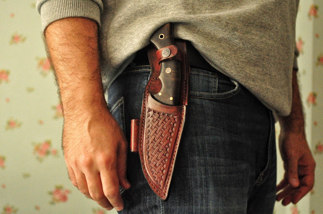 Hunting Knife 1075 Carbon Steel – Walnut Handle – Blacksmith Made ...