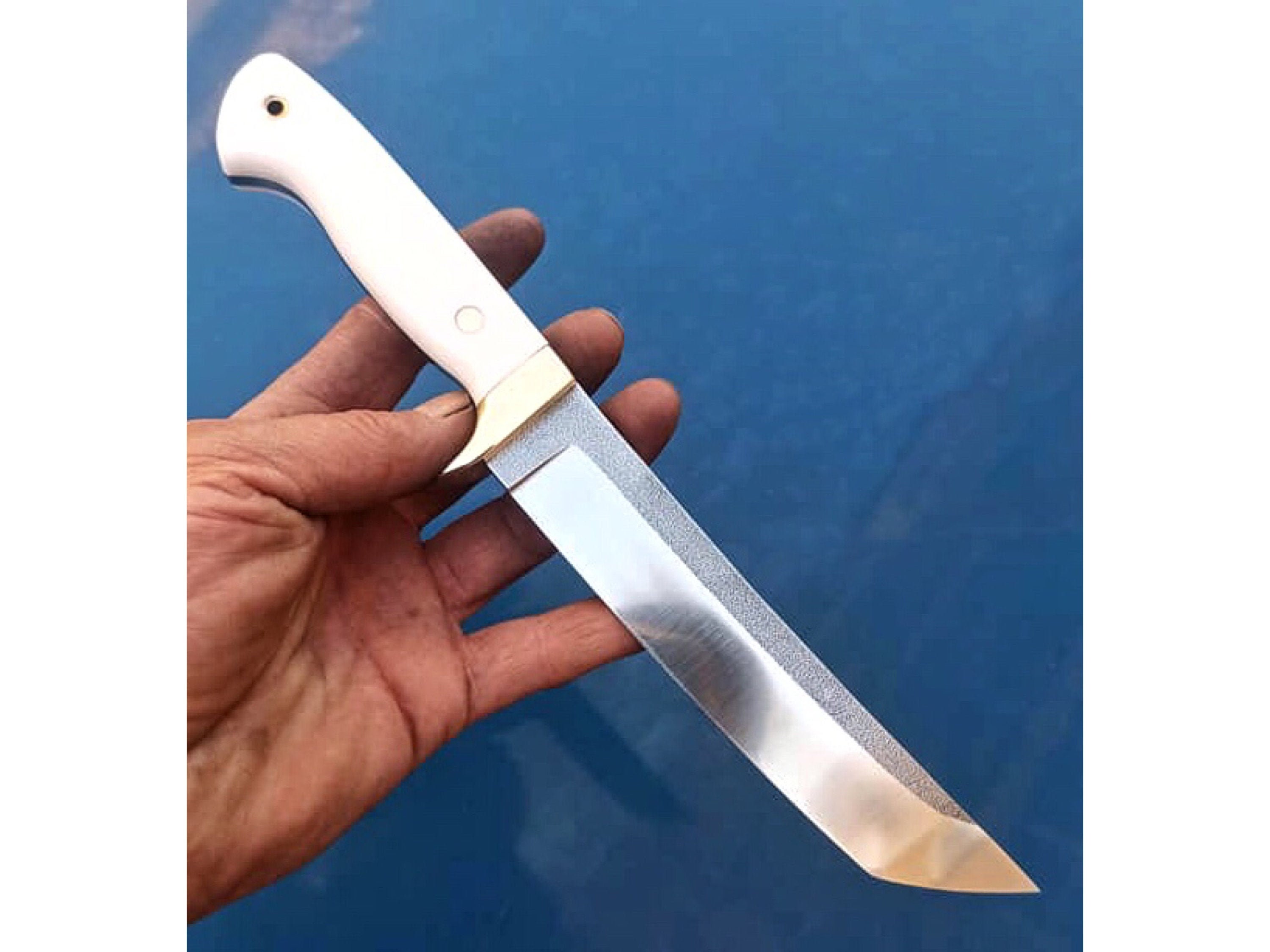 Tanto Knife N690 Steel & Corian Handle Blacksmith Made Tanto | Etsy