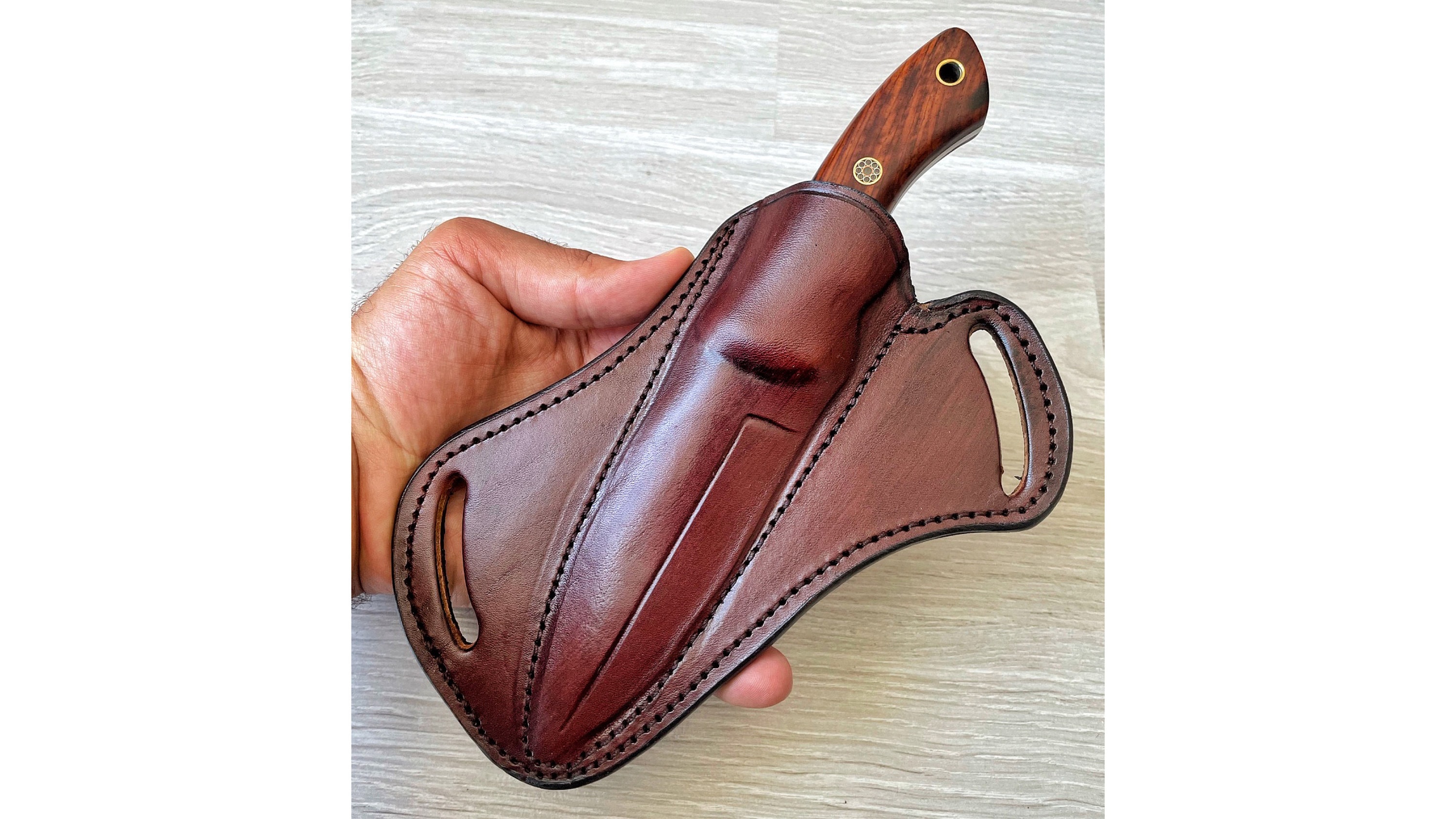 REAL DAMASCUS Hunting Knife Cocobolo Wood Handle 150 Layers | Etsy