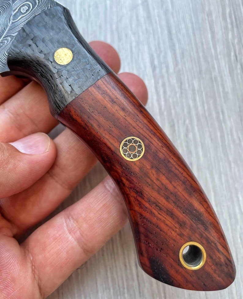 REAL DAMASCUS Hunting Knife Cocobolo Wood Handle 150 Layers - Etsy