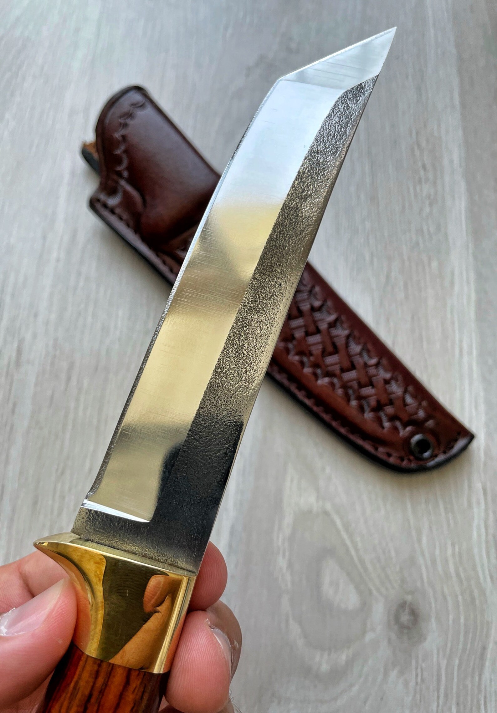 Tanto Knife N690 Steel Cocobolo Handle blacksmith Made Tanto - Etsy