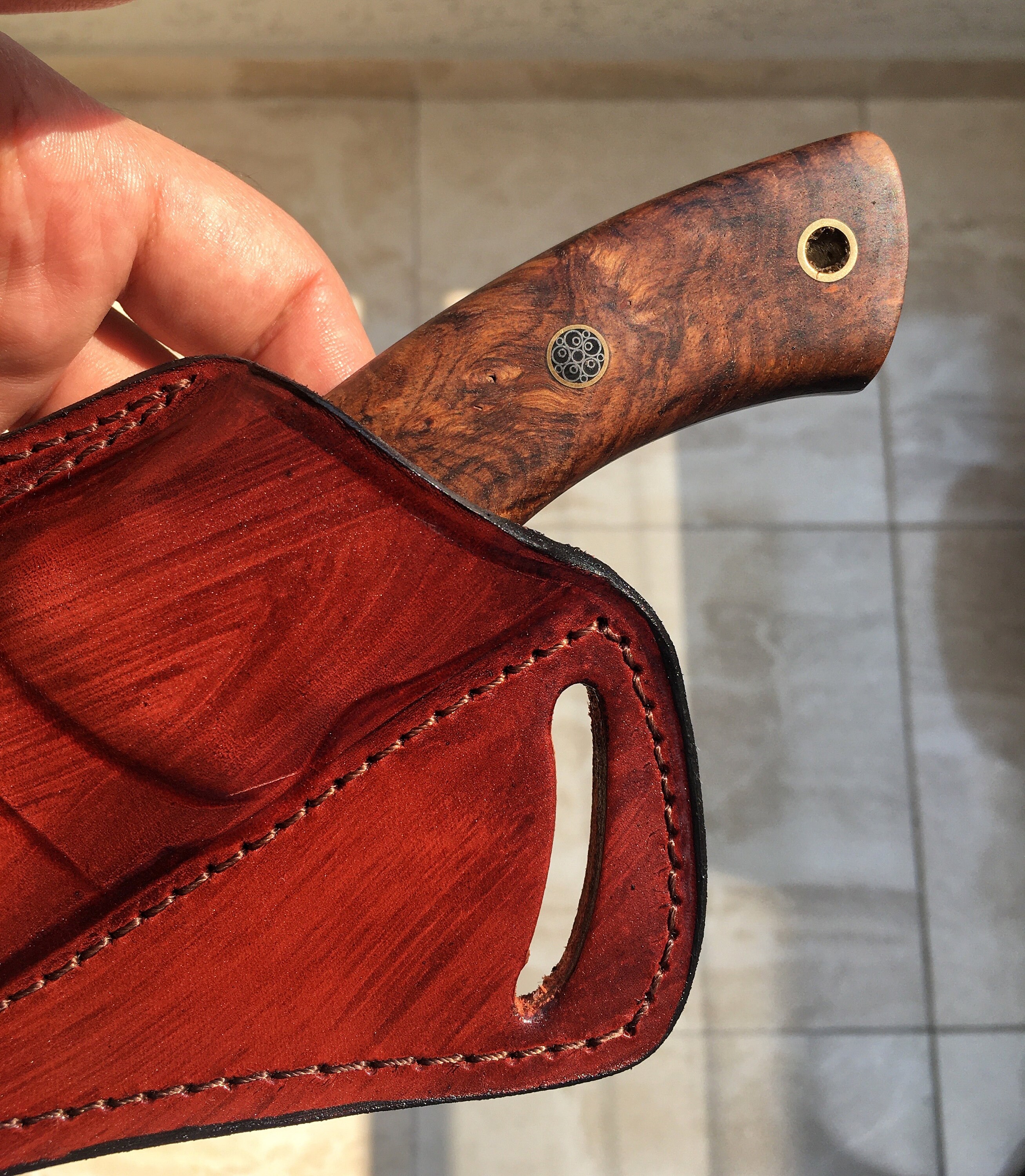 REAL DAMASCUS Hunting Knife Chestnut Handle 250 Layers | Etsy