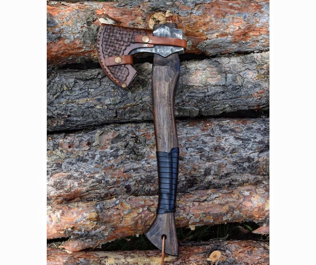 Camping Axe – Truck Spring Steel Head – Hornbeam Wood Handle ...