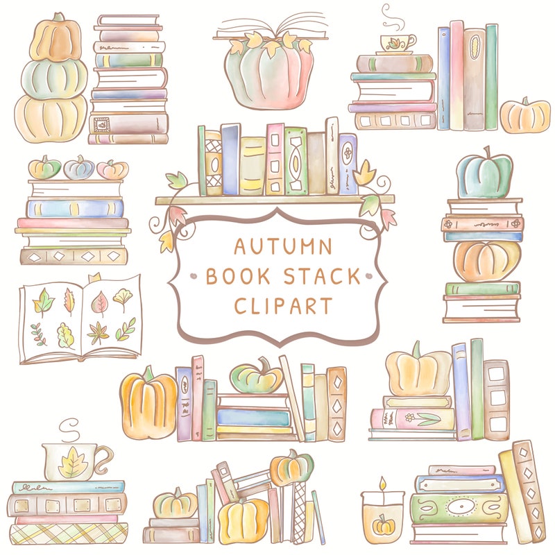 Fall Book Stack - Etsy