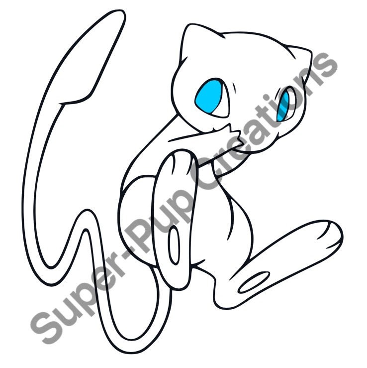 Pokémon Inspired Mew- Svg, Png, Dxf - Etsy Australia