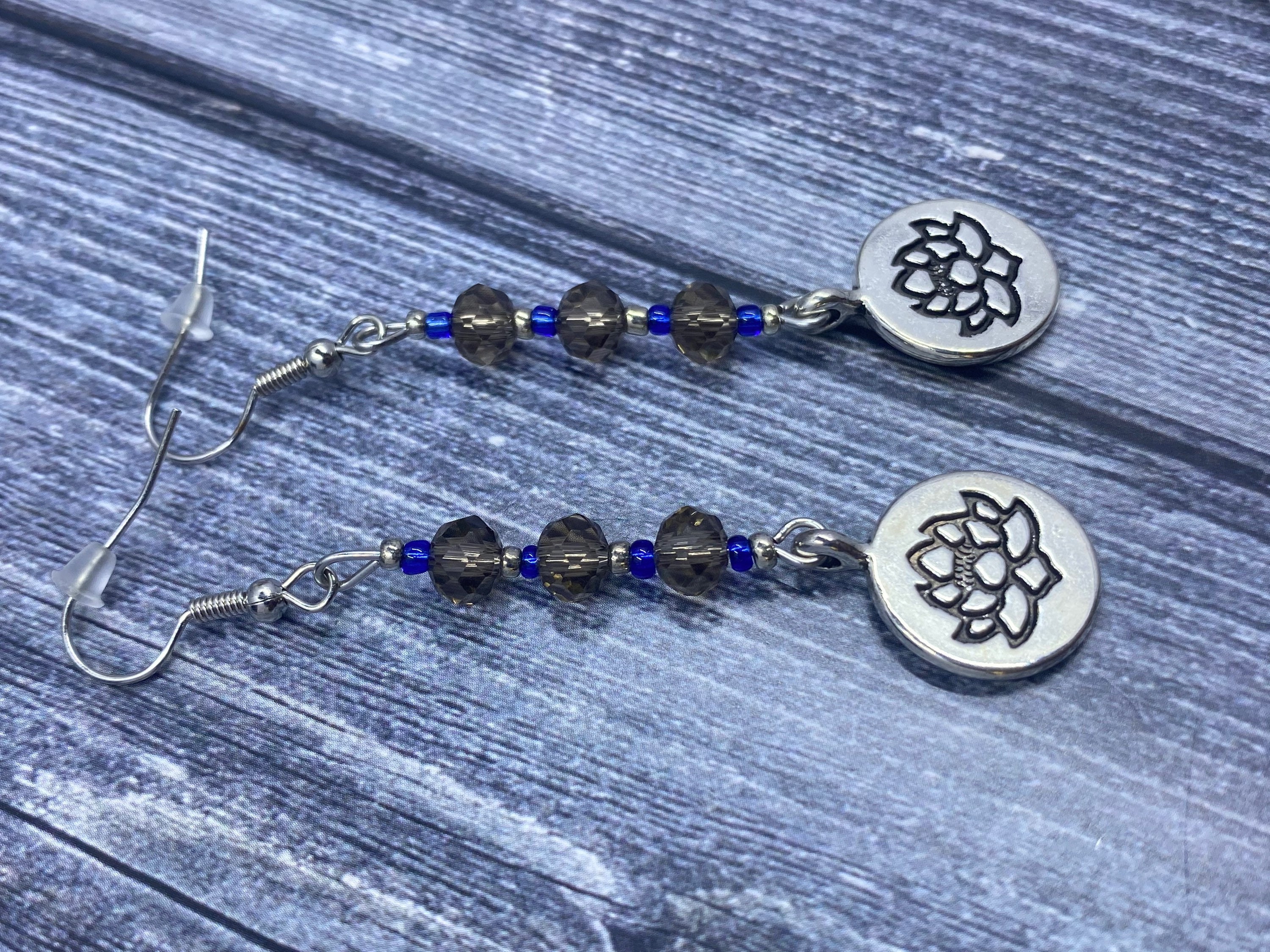 Silver Dangle Earrings, Lotus Flower, Jewelry With Meaning, Gemstones ...