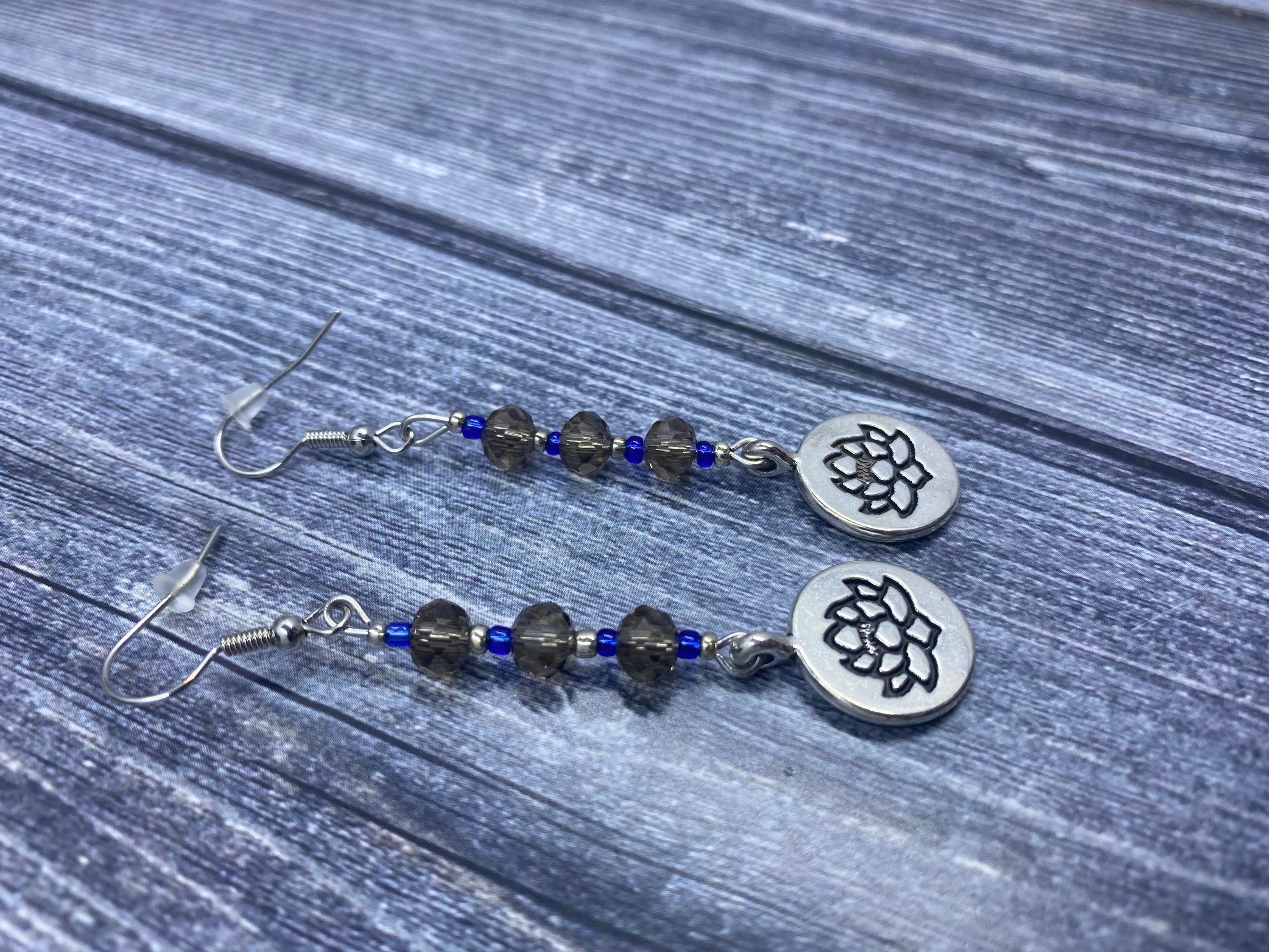 Silver Dangle Earrings, Lotus Flower, Jewelry With Meaning, Gemstones ...